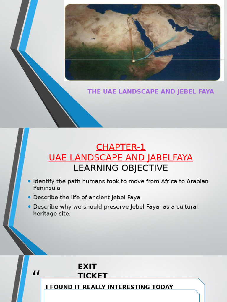 The Uae Landscape and Jebel Faya | PDF