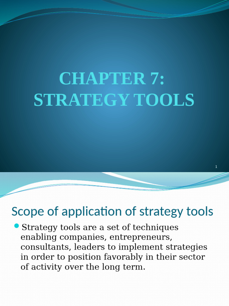 CHAPTER 7 STRATEGY TOOLS - Copie | PDF