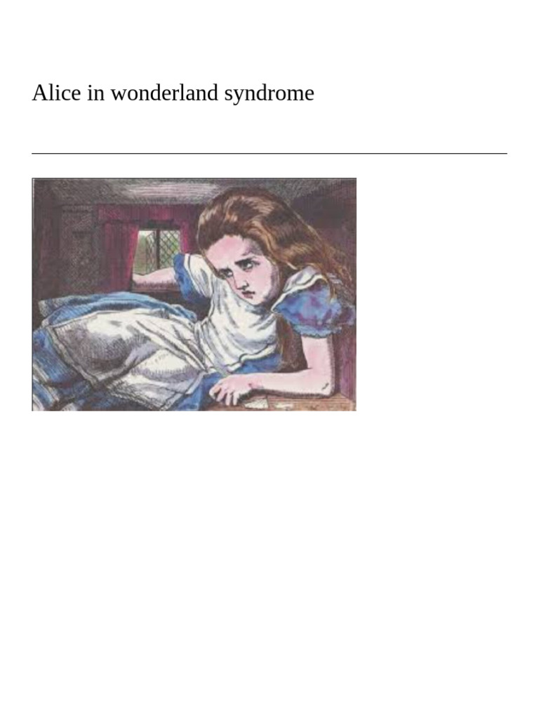 Alice in Wonderland Syndrome | PDF