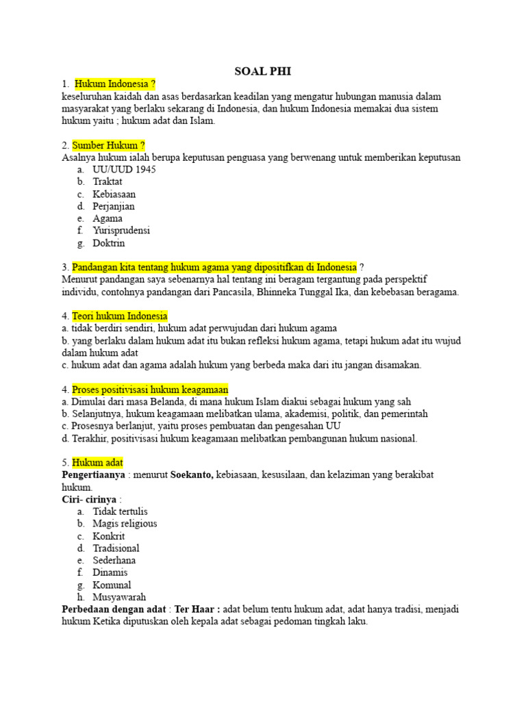 SOAL PHI | PDF