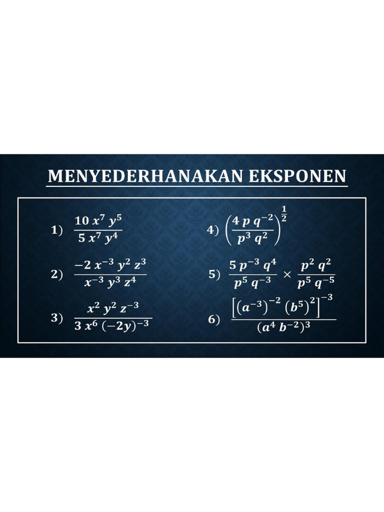 Latihan Eksponen Part 1 Pdf