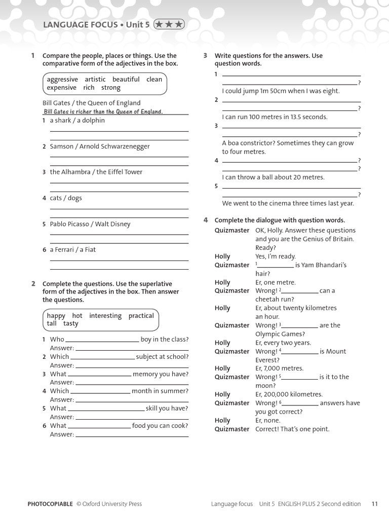 Unit 5 Langfocus Three Star | PDF