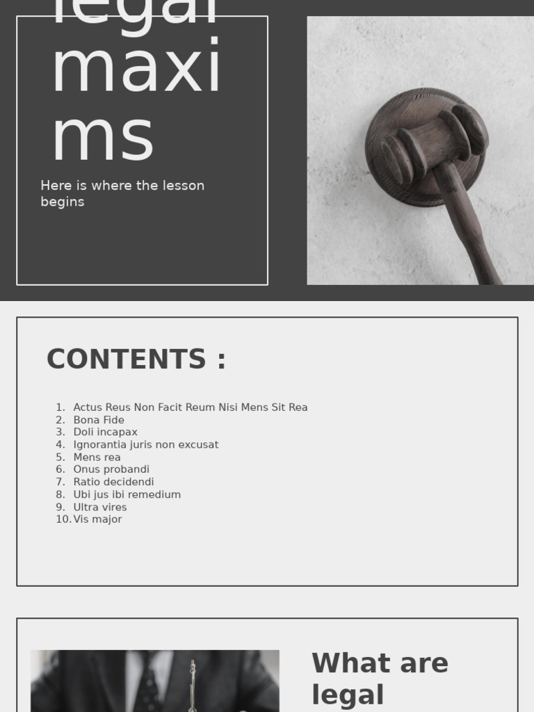 Legal Maxims | PDF