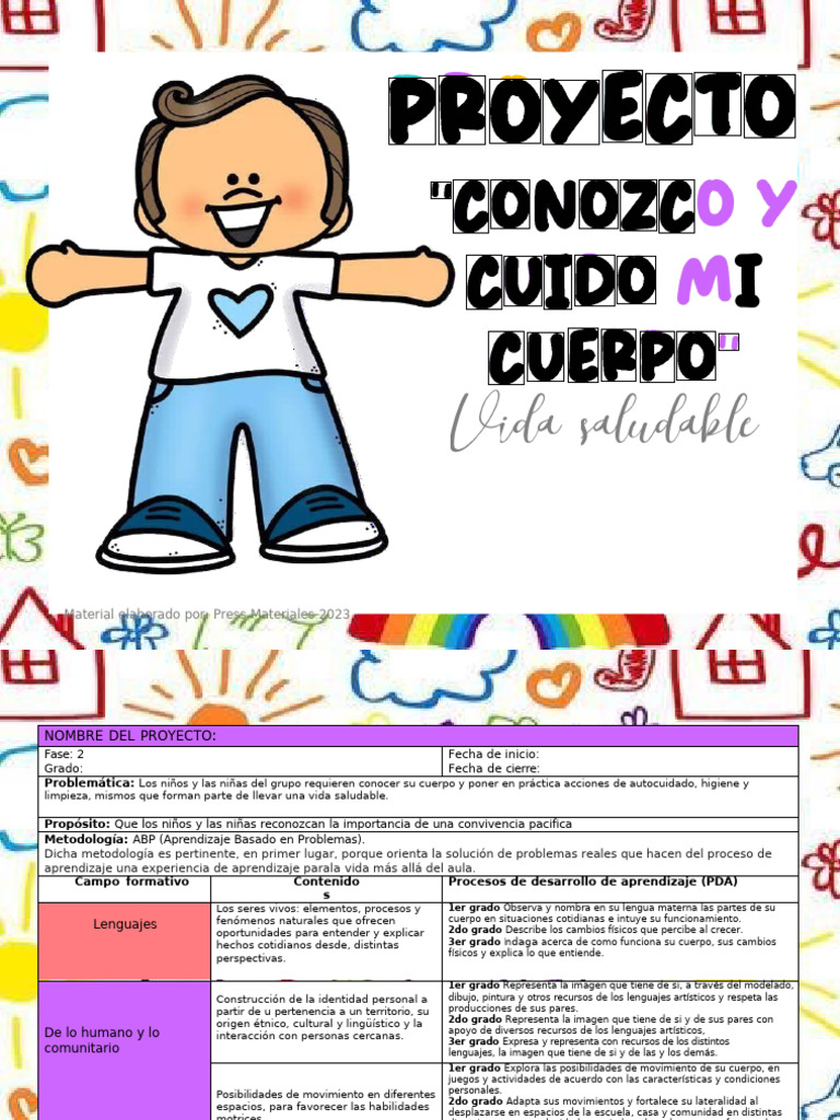 Proyecto 4 Cuido Mi Cuerpo | PDF