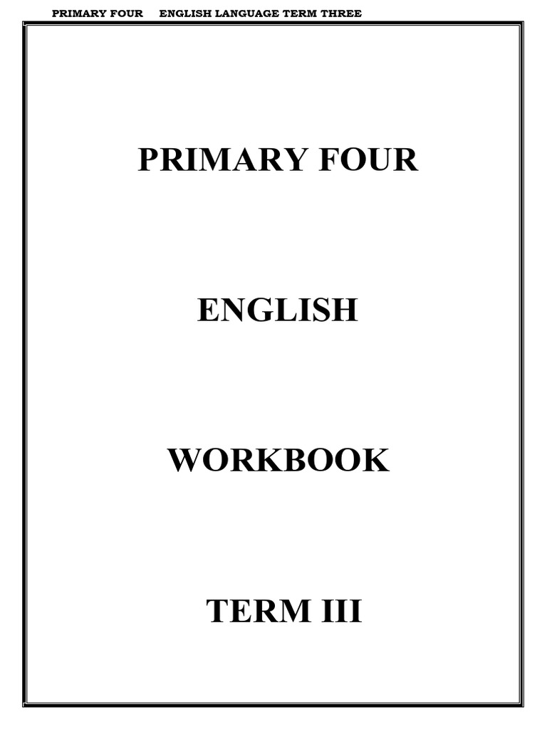 p4 Term 3 English Work Book | PDF