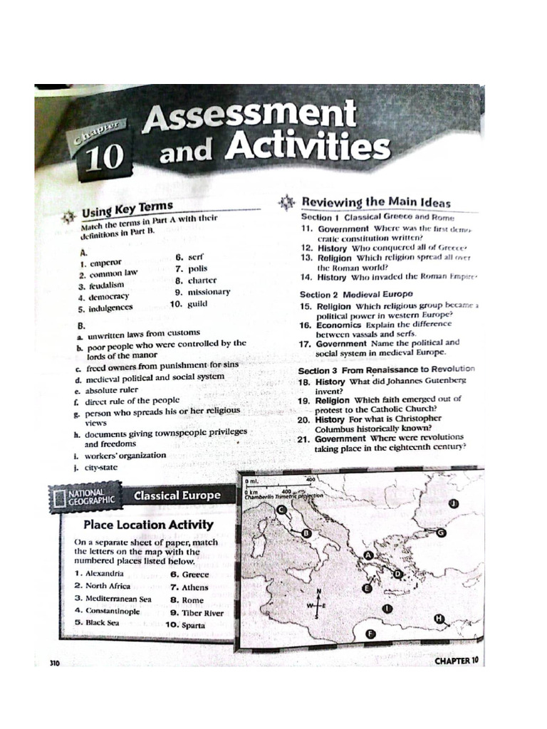 Social Studies Assessment questions | PDF
