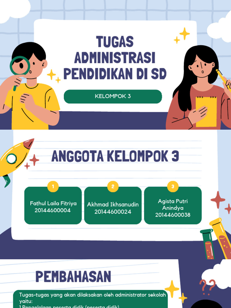 Tugas Administrasi Pendidikan Di SD: Kelompok 3 | PDF