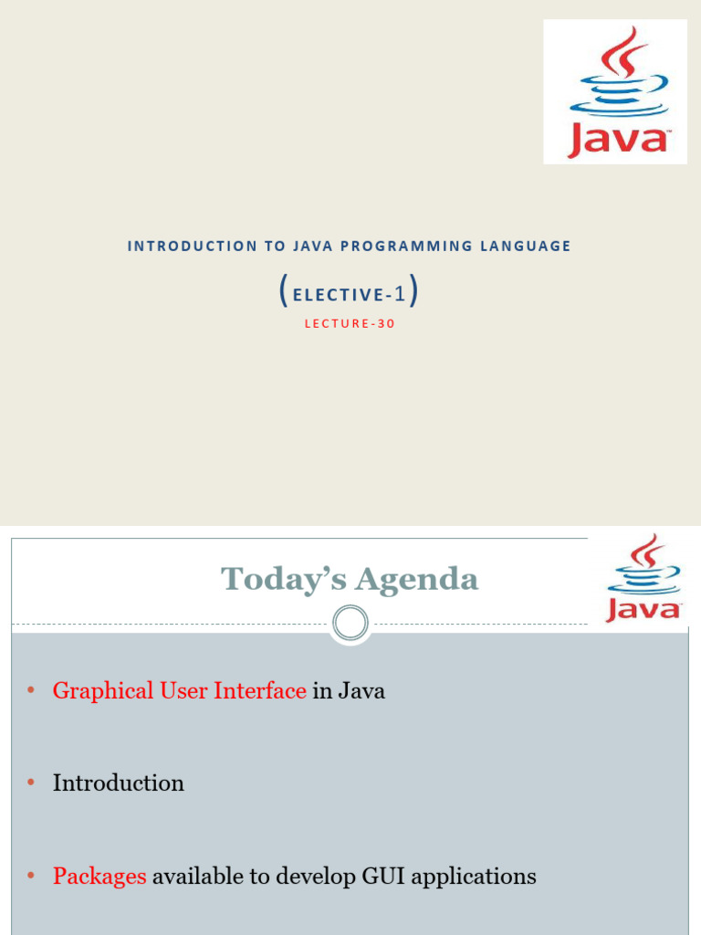 JSE (GUI-Intro and Applets) | PDF