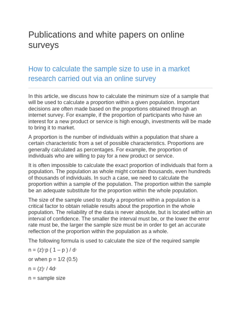 Sampling Methods | PDF | Sample Size Determination | Odds Ratio