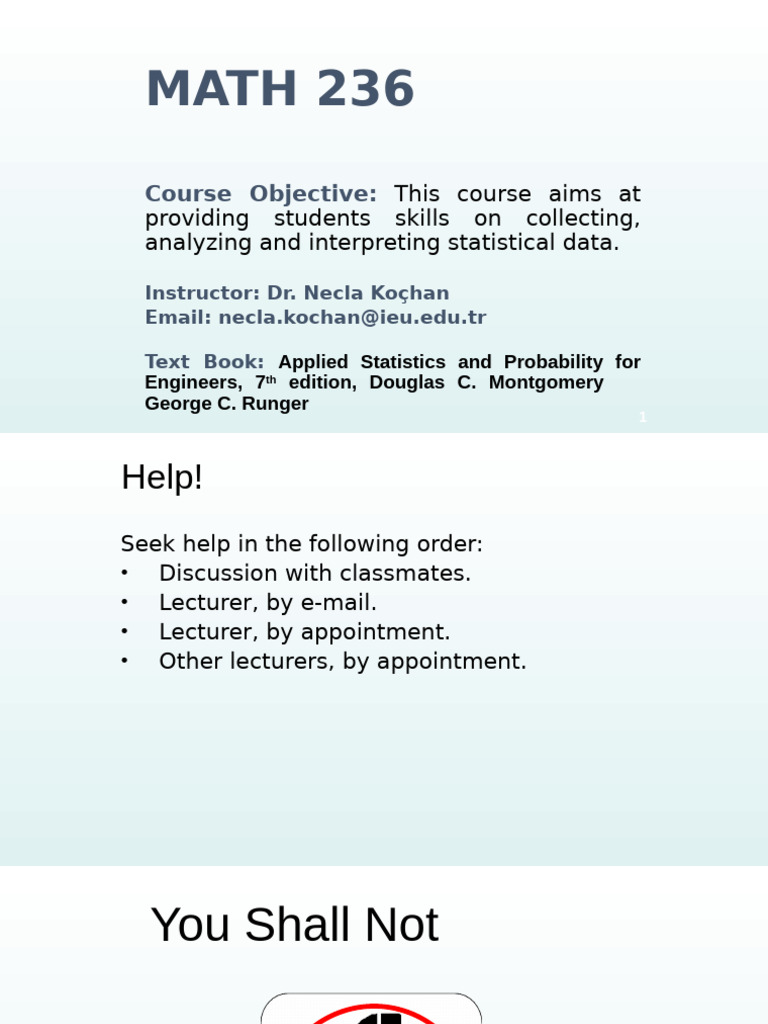 webMATH236 Lecture1 | PDF