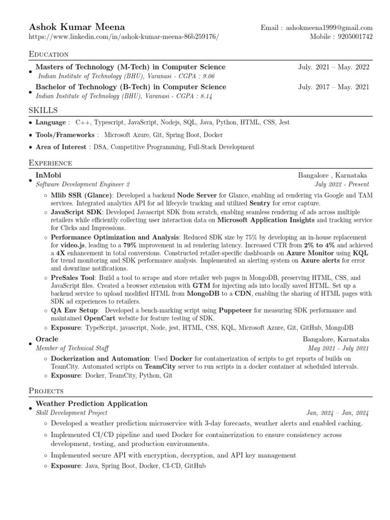 Ashok Resume | PDF