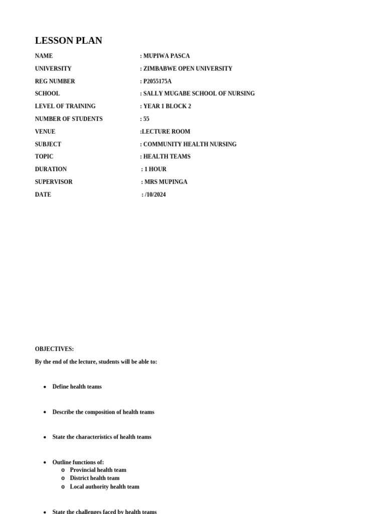 CHN Health Teams | PDF