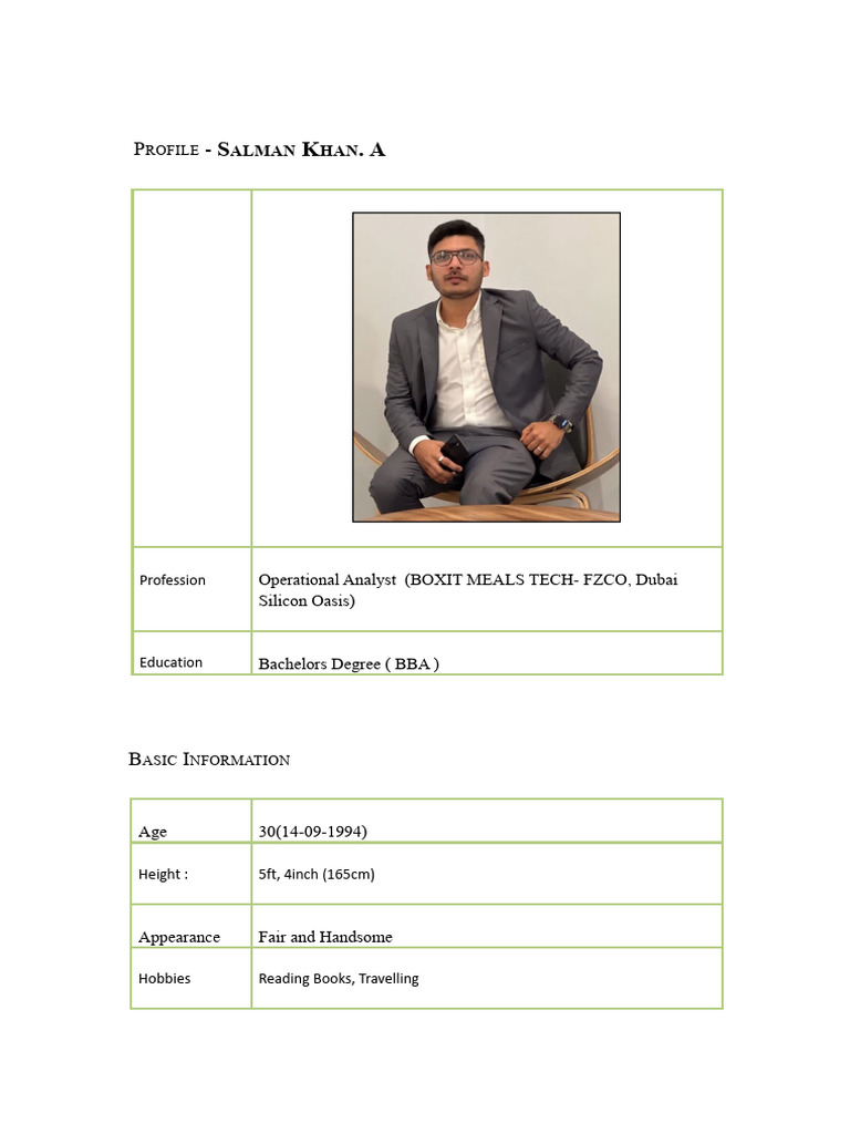 Salman Profile 2024 | PDF
