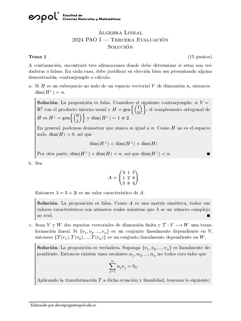 2024 PAO I AL Ex 3 Solución | PDF