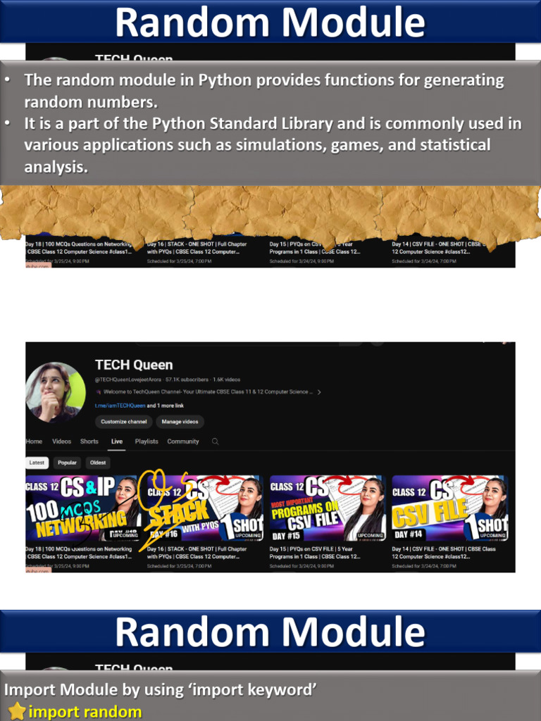 21 March - Class 8 Random Module PYQs Only | PDF