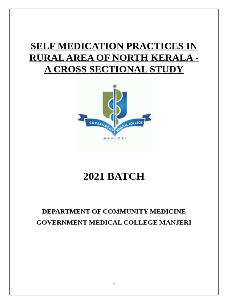 SELF MEDICATION 8 Oct | PDF