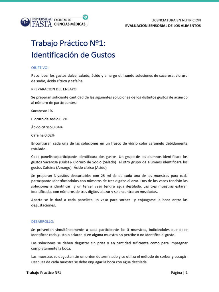 TP1 Indetificacion de Gustos 2022 | PDF