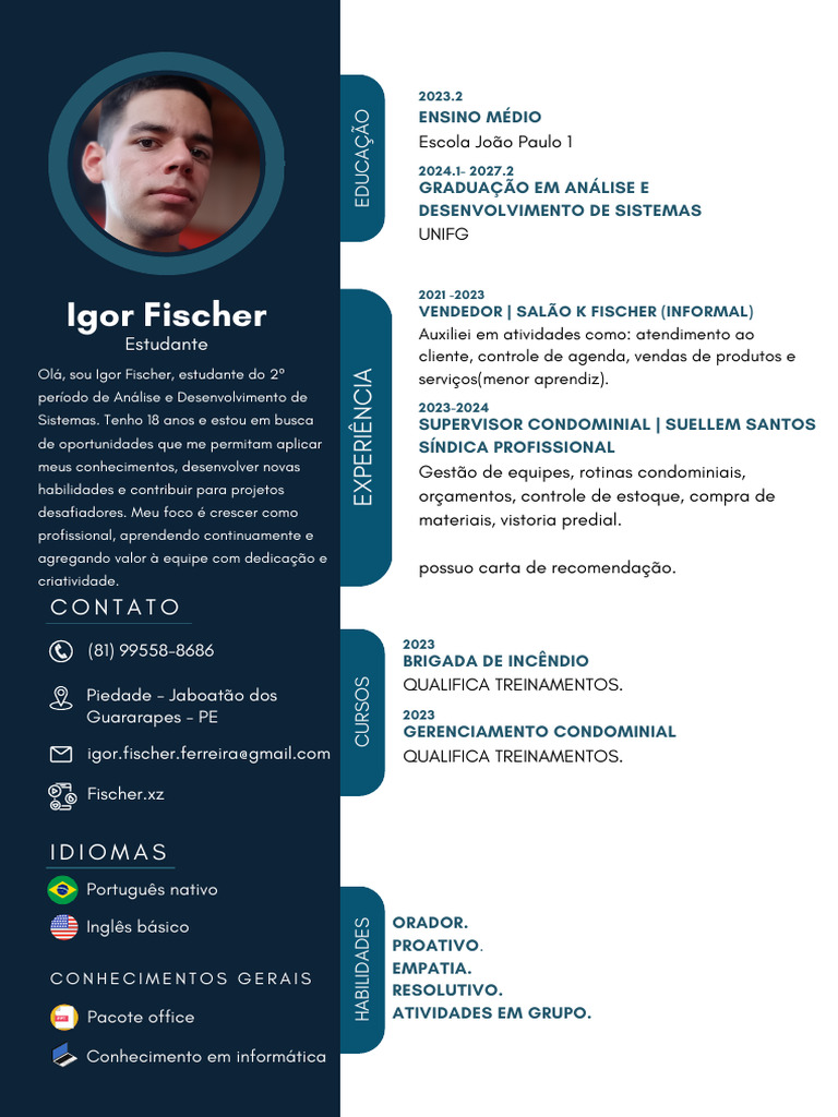 Currículo Profissional Igor Fischer | PDF