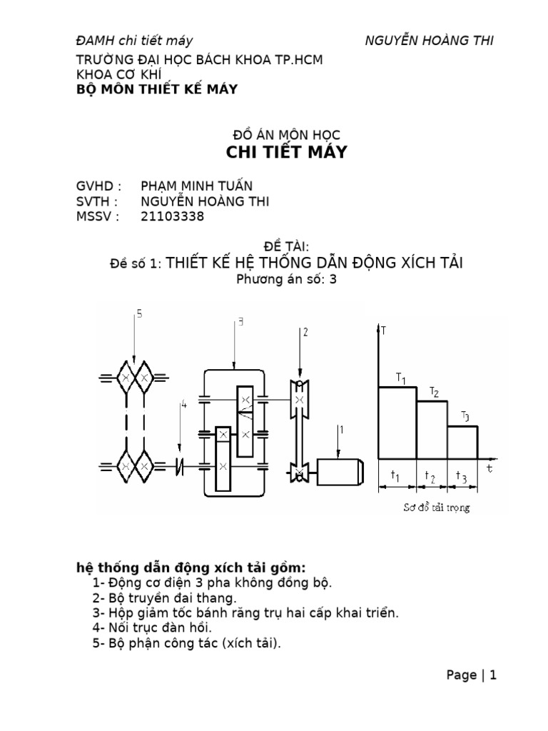 Thuyet Minh Do An Chi Tiet May 2067 | PDF