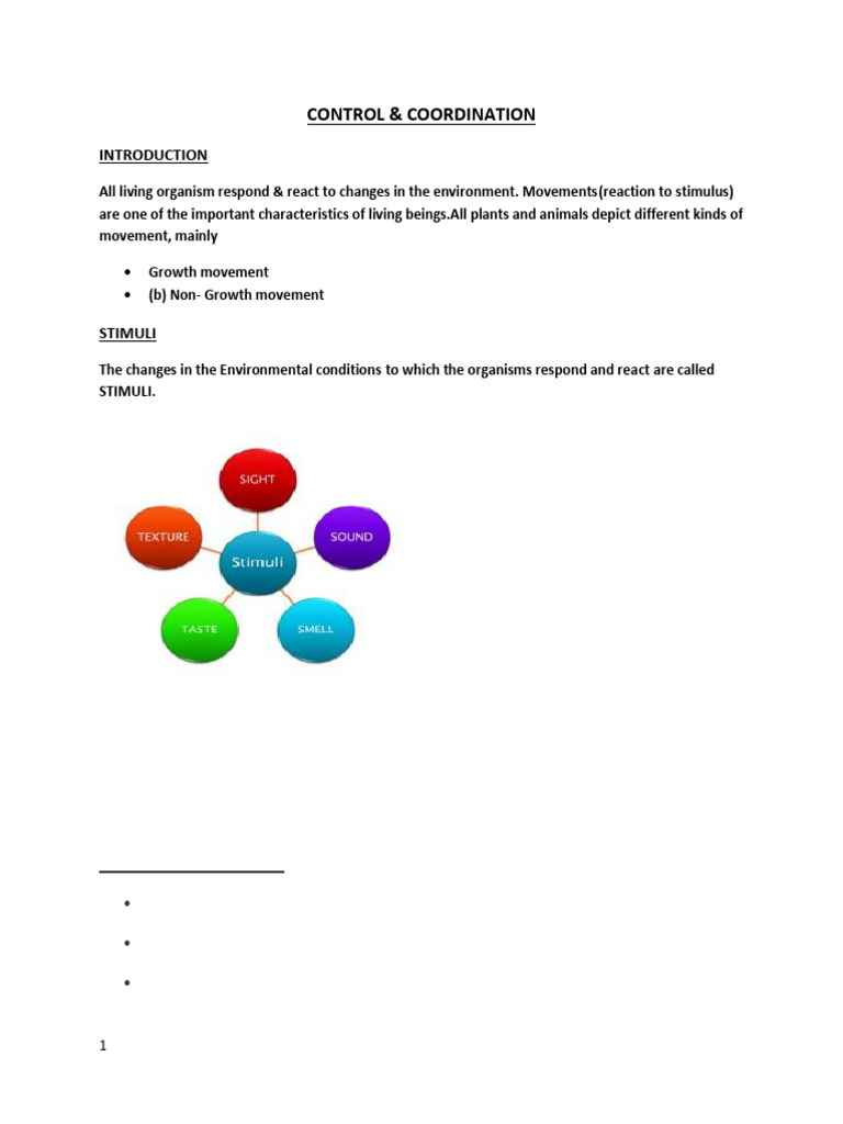 Control n Coordination | PDF Control n Coordination | PDF
