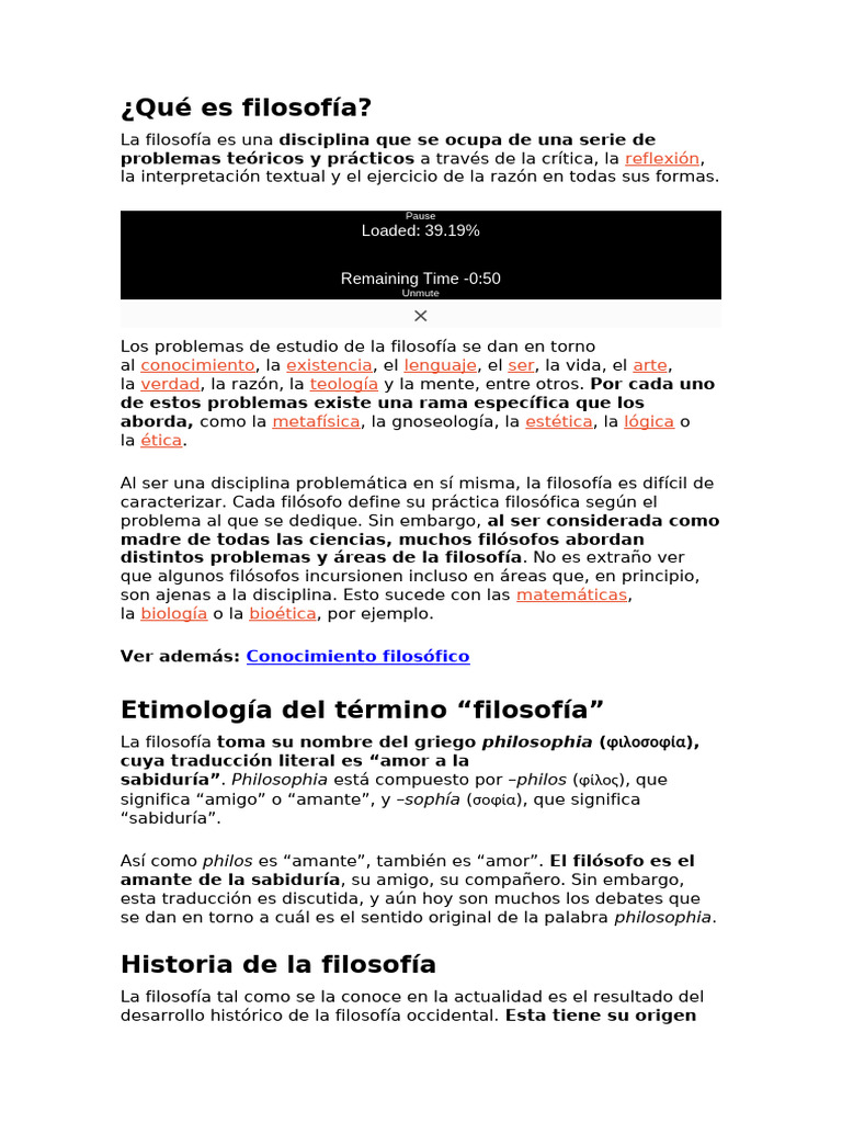 Qué Es Filosofía | PDF