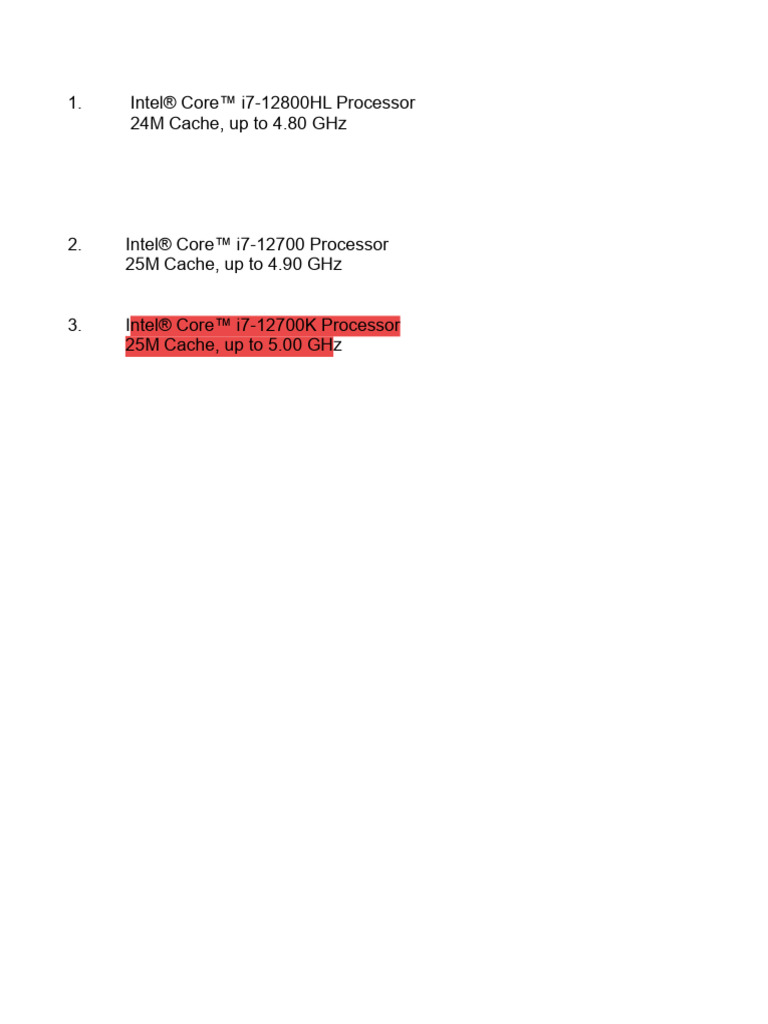 Cpu - Core I7 - Models 1 | PDF