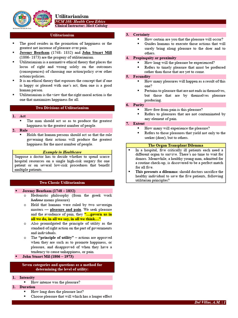Utilitarianism | PDF