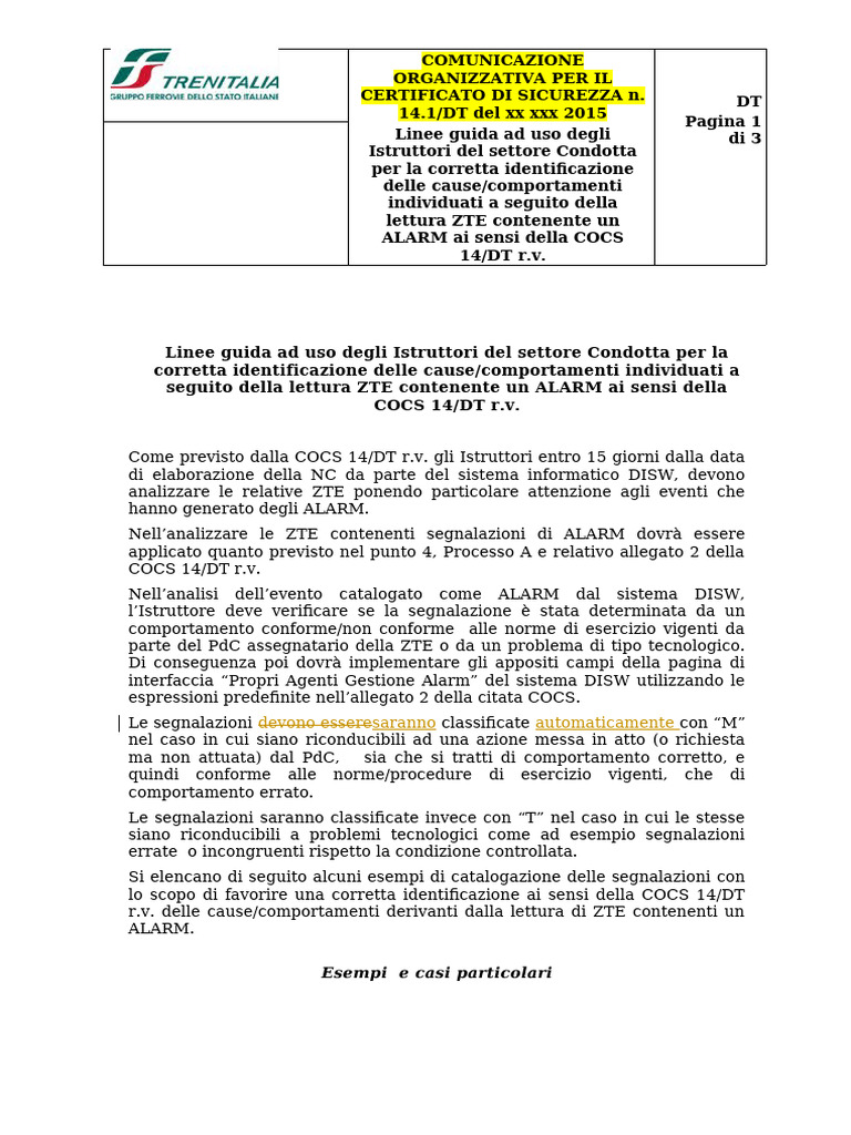 Linee Guida Identificazione M o T | PDF