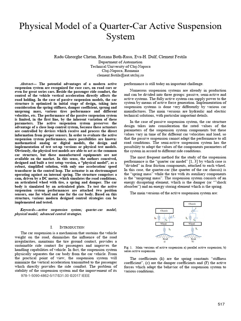 Active Suspension Paper | PDF