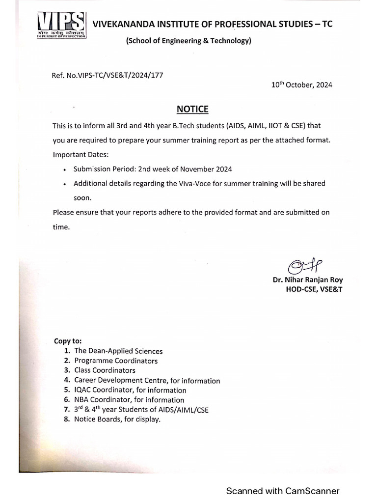 Notice - STR Report | PDF