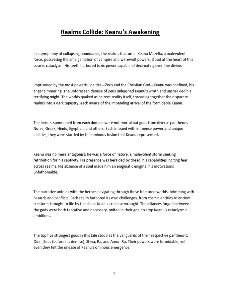 Realms Collide Keanu's Awakening | PDF