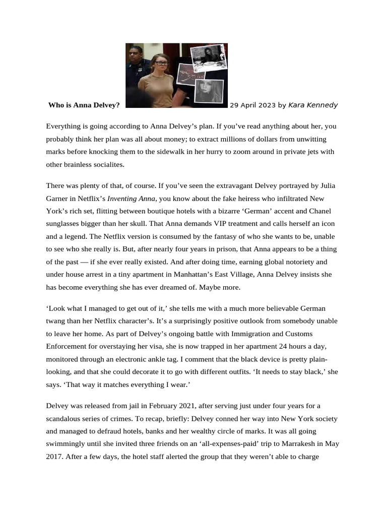 Anna Delvey | PDF