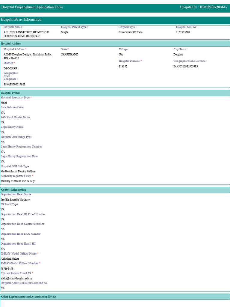 ABPMJAY Preview Filled Form | PDF