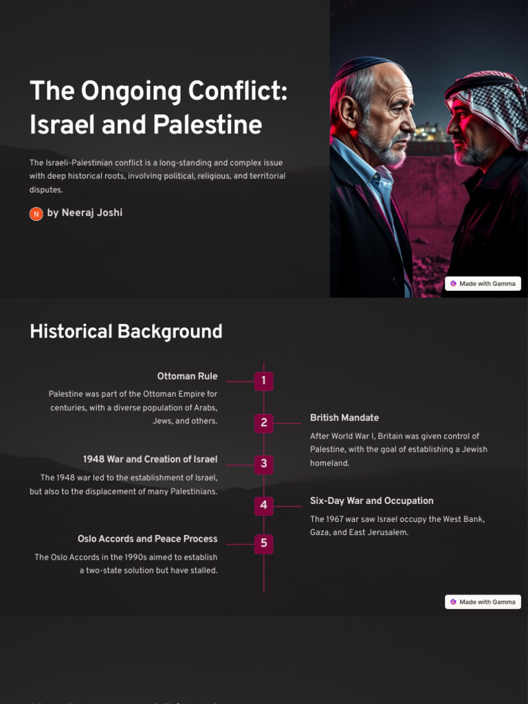 The Ongoing Conflict Israel and Palestine | PDF | Israel | World Politics