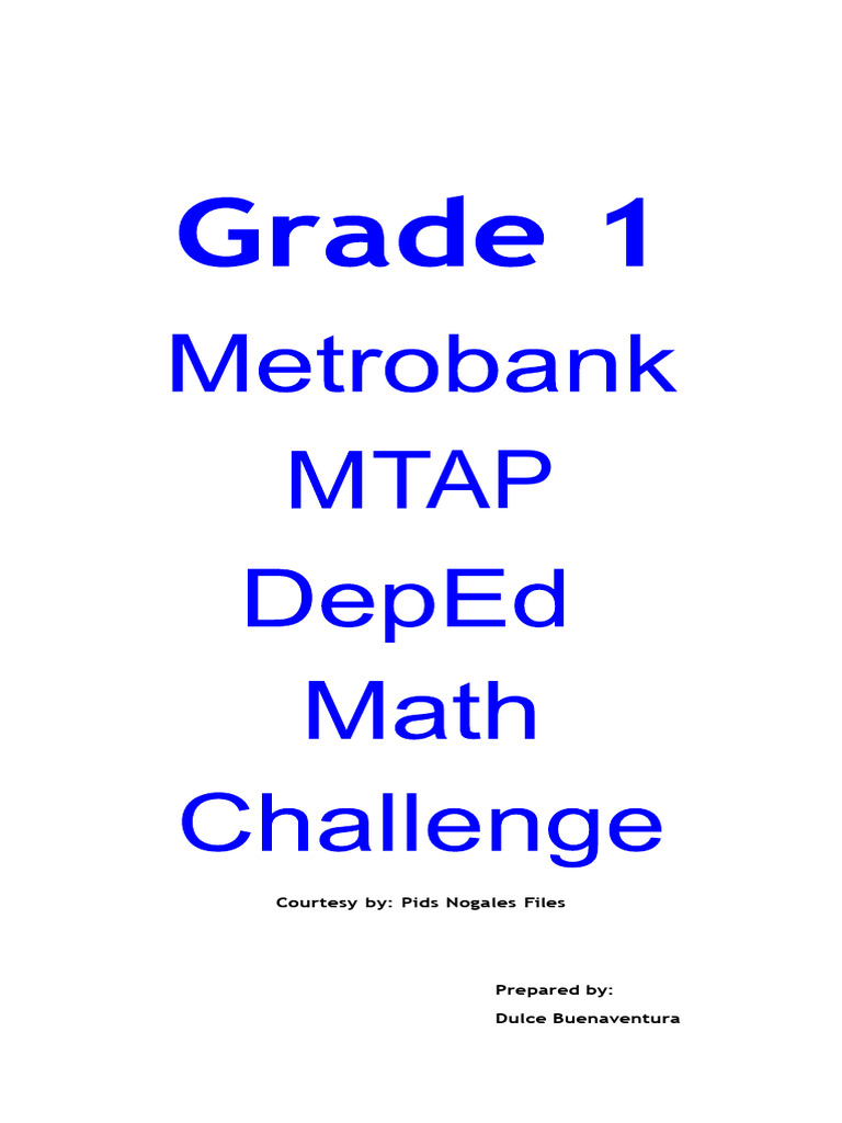 Grade1 MTAP Review | PDF