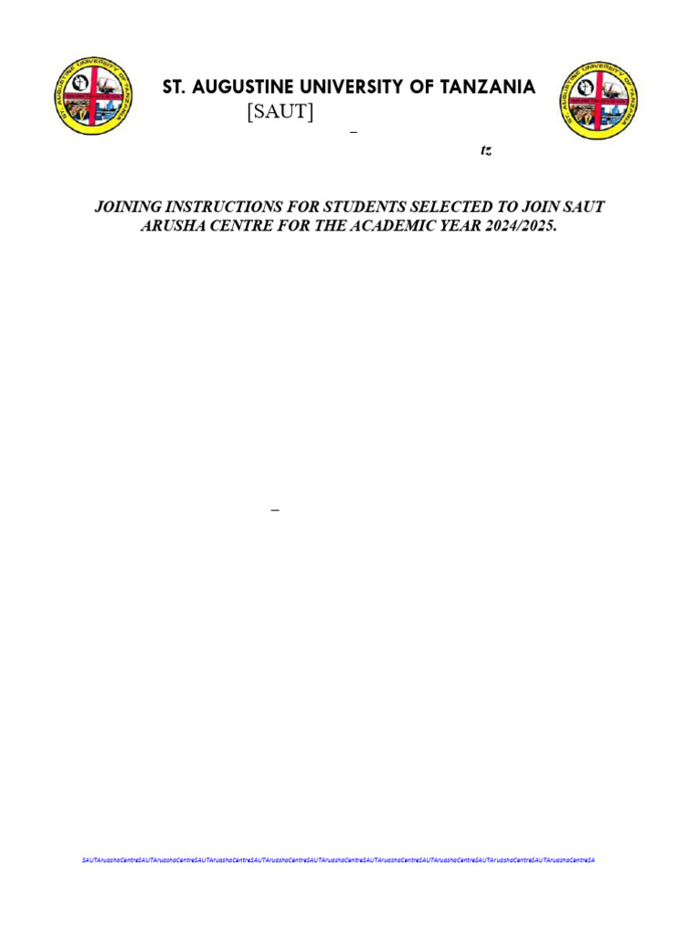 Joining Instruction 2024 2025-1-1 | PDF