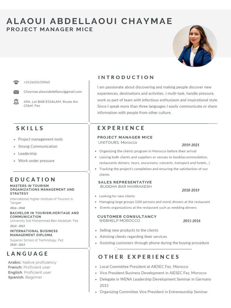 Caa CV Anglais | PDF