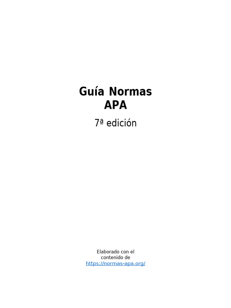Guia Normas APA 7ma Edicion | PDF