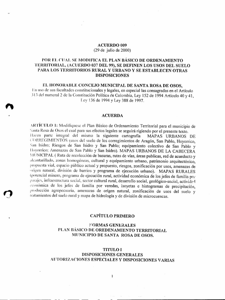 PBOT Santa Rosa de Osos 2000 | PDF