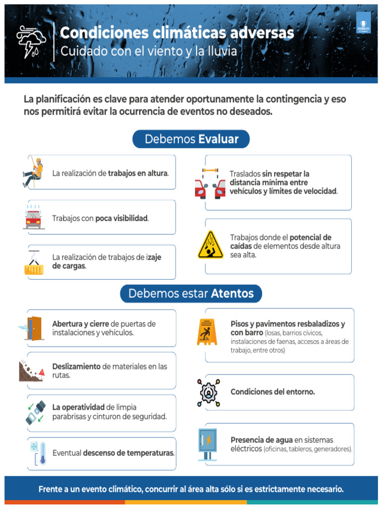 Recomendaciones Condiciones Climaticas | PDF