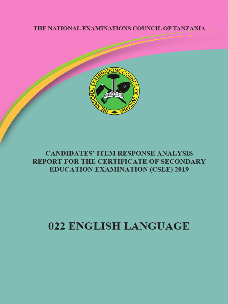 022 English Language Csee 2019 | PDF