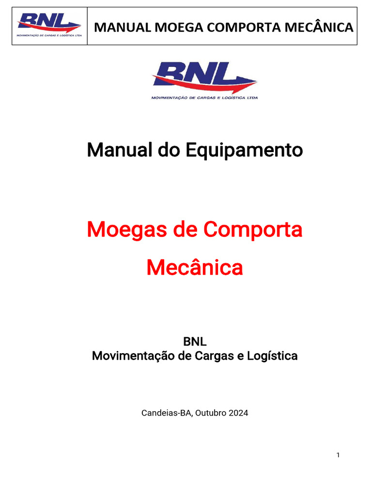 MANUAL MOEGA COMPORTA MECÂNICA _ BNL _ 2024 | PDF