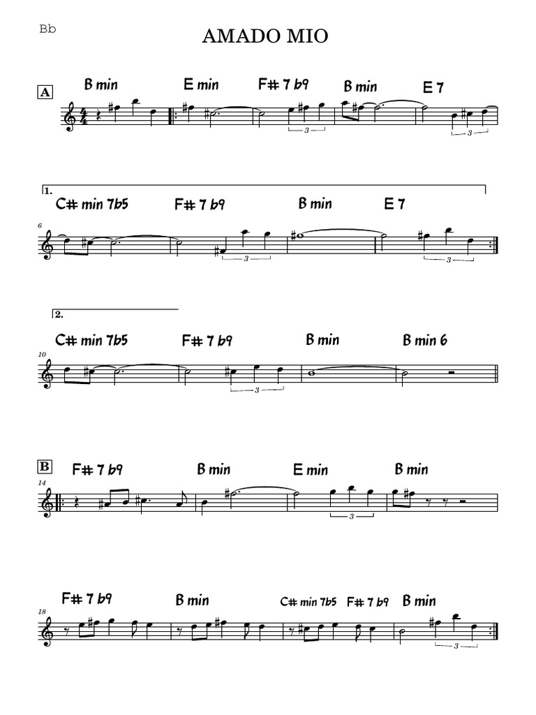 AMADO_MIO Bb | PDF