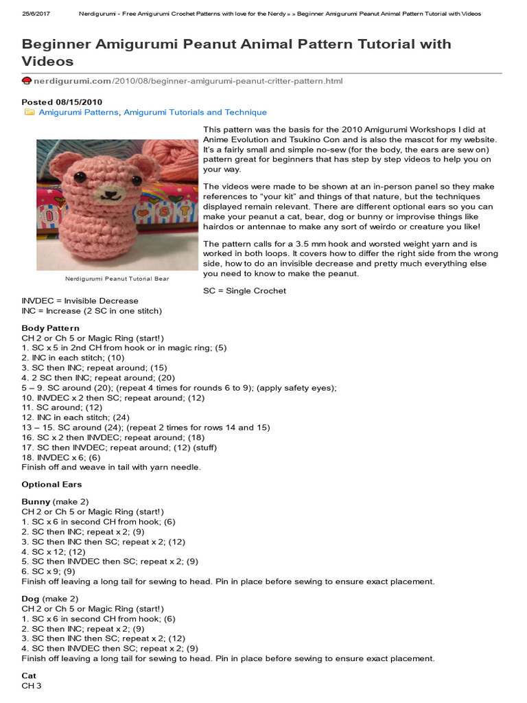 Nerdigurumi - Free Amigurumi Crochet Patterns With Love For The Nerdy ...