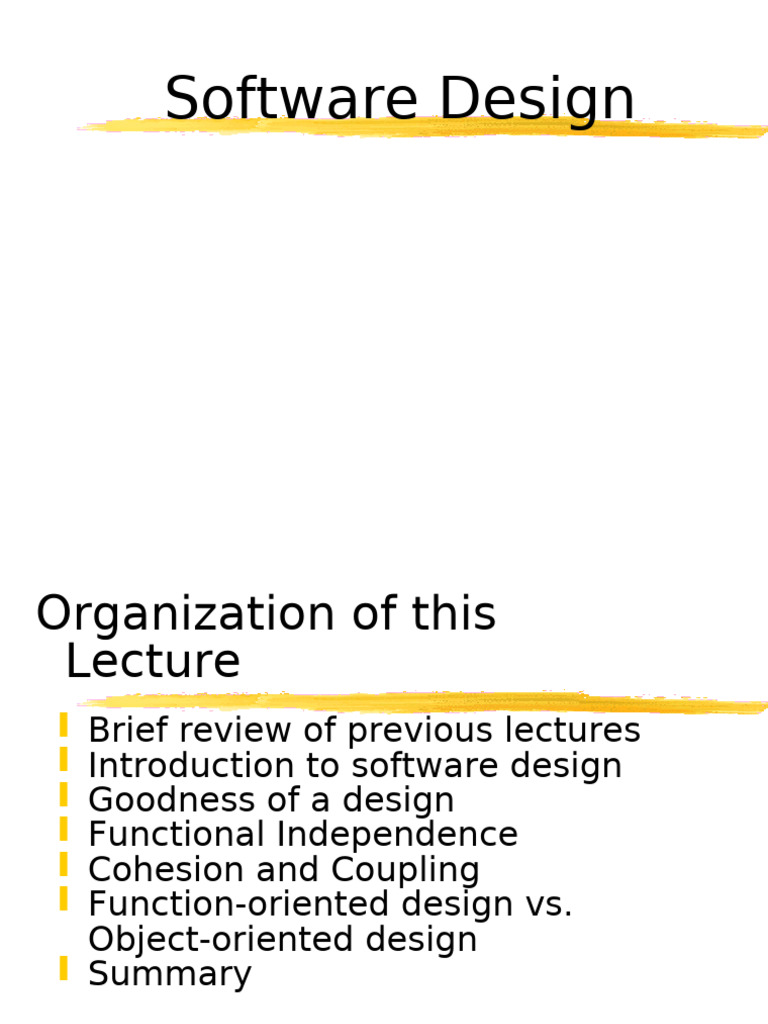 LECT5.1 Software Design Part 1 | PDF