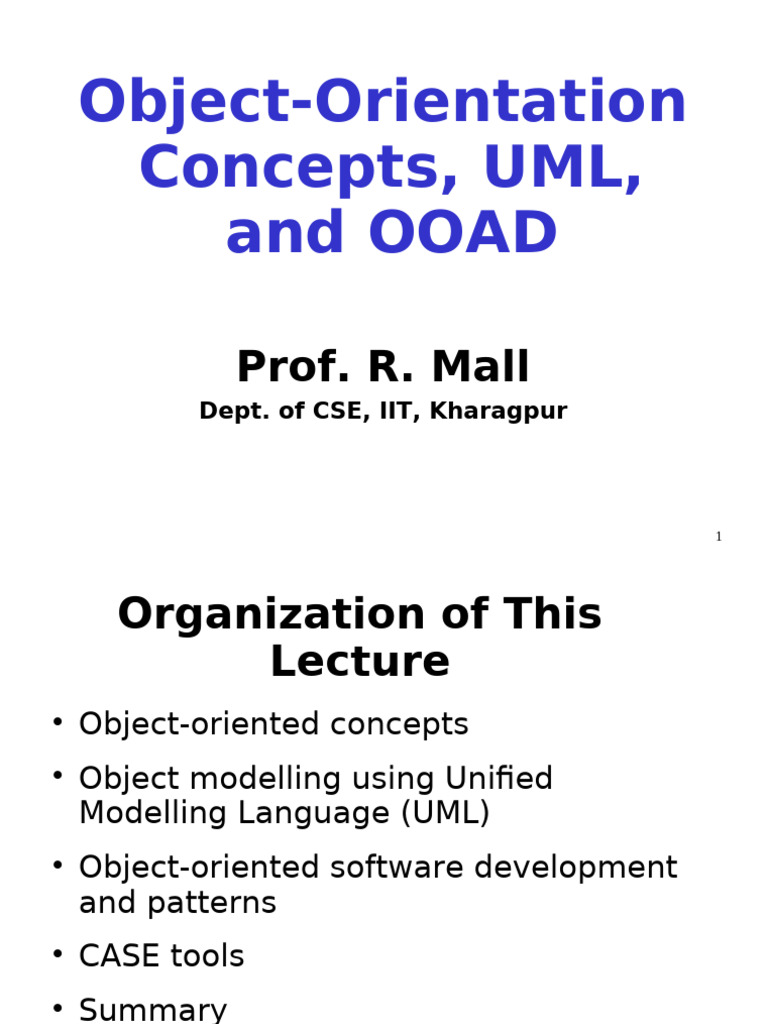 Lect5.3 Oops, Uml, And Ooad | PDF