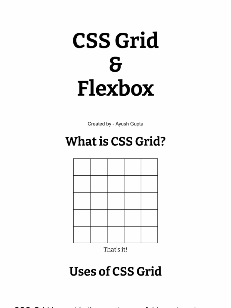 CSS Grid and Flexbox | PDF