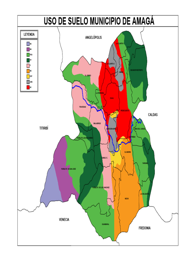 Mapa Uso de Suelo Amagá | PDF