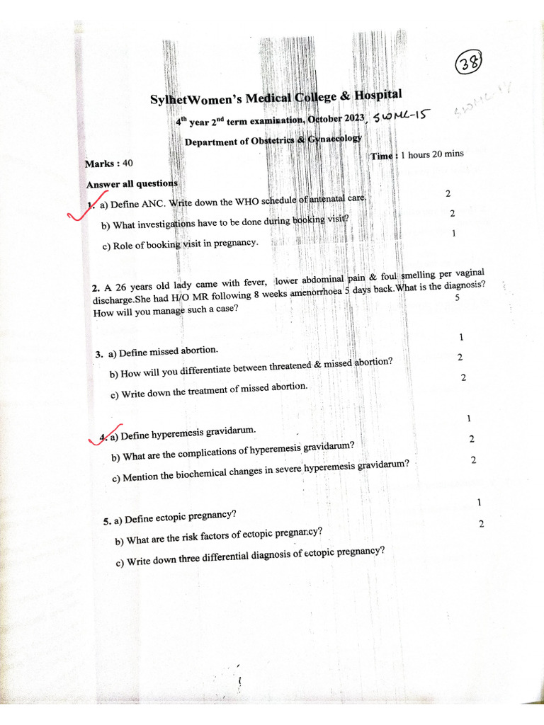 Gynae First Term 2 | PDF