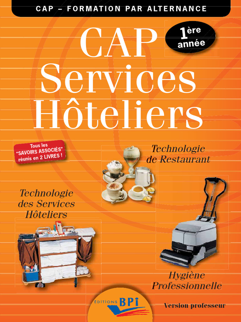 CAP Services Hôteliers - Formation 1ère année | PDF | Tourisme | Cuisine
